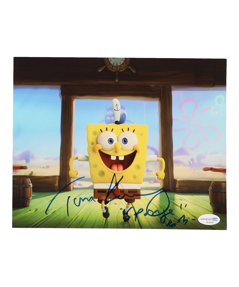 Tom Kenny Signed "Spongebob Squarepants" 8x10 Photo Inscribed ...