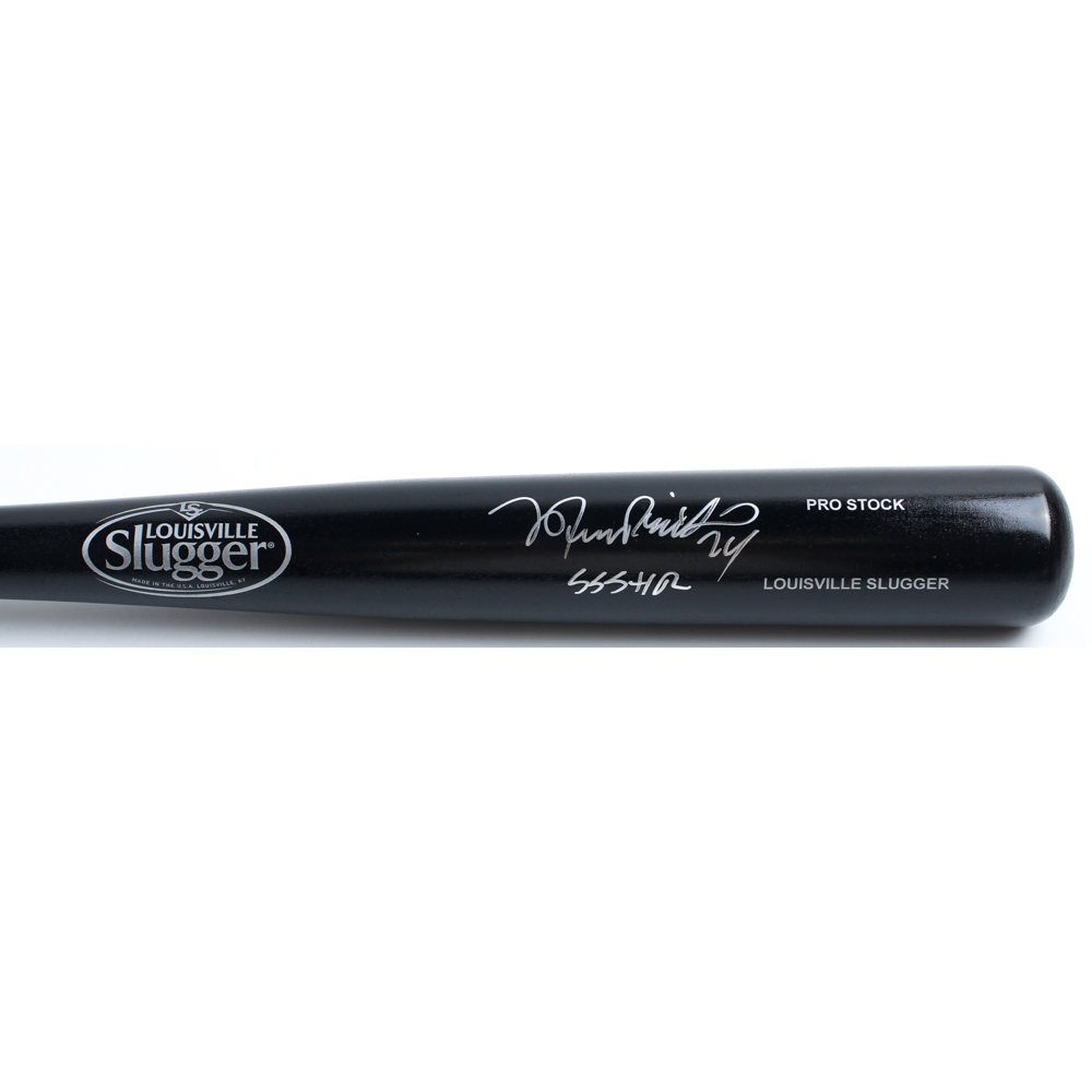 Manny Ramirez Signed Louisville Slugger Baseball Bat Inscribed "555 HR ...