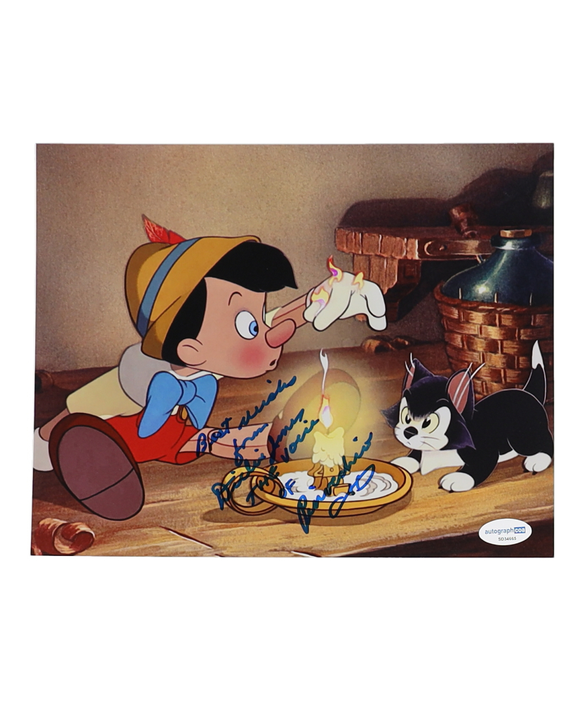 Dickie Jones Signed "Pinocchio" 8x10 Photo Inscribed "Best Wishes From ...
