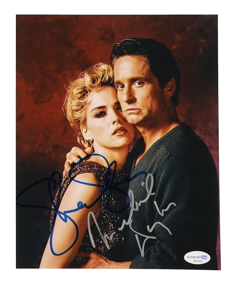Michael Douglas & Sharon Stone Signed "Basic Instinct" 8x10 Photo ...