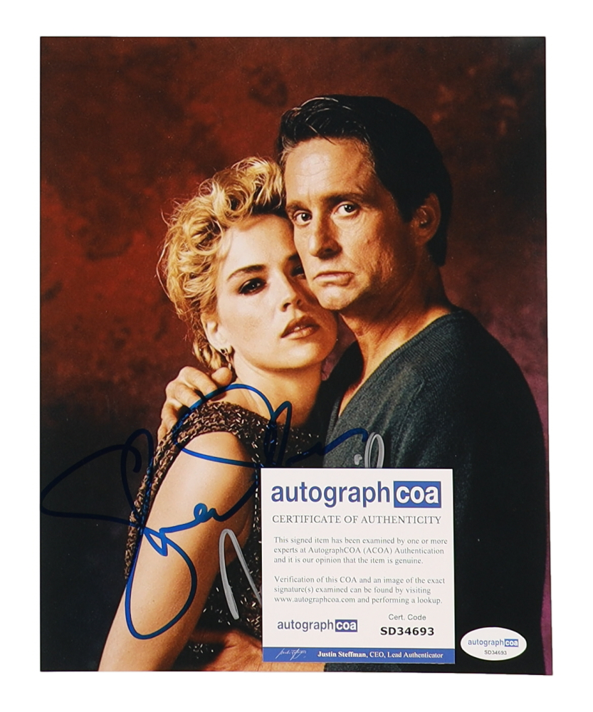 Michael Douglas & Sharon Stone Signed "Basic Instinct" 8x10 Photo ...