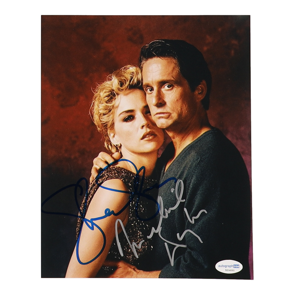 Michael Douglas & Sharon Stone Signed "Basic Instinct" 8x10 Photo ...