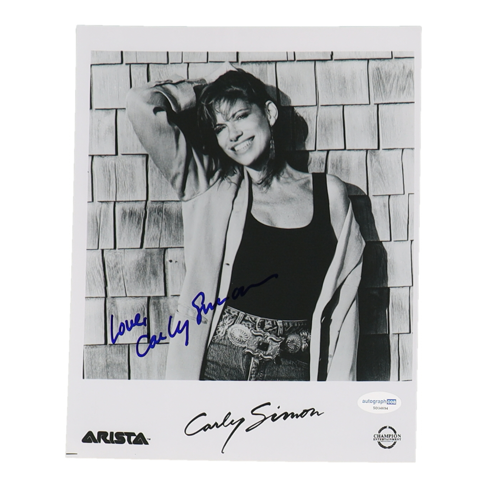 Carly Simon Signed 8x10 Photo (AutographCOA) | Pristine Auction