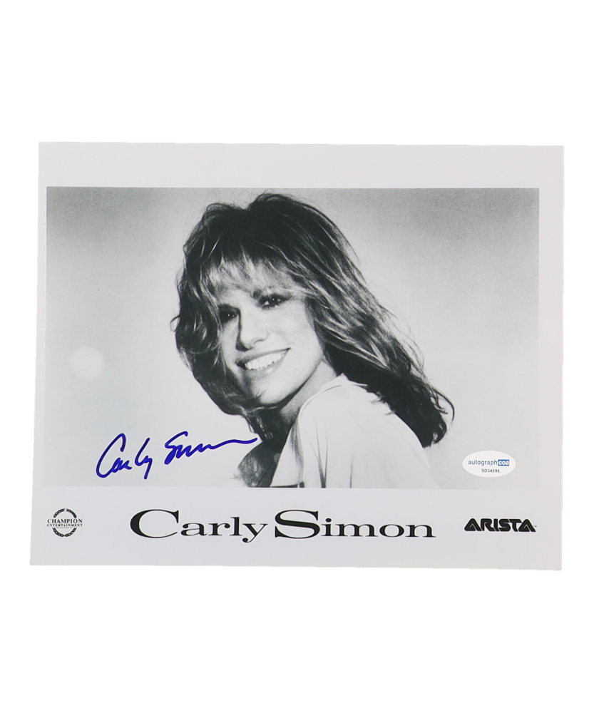 Carly Simon Signed 8x10 Photo (AutographCOA) | Pristine Auction