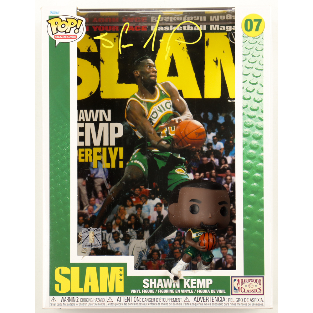Shawn Kemp Signed Supersonics #07 NBA SLAM Funko Pop! Cover Vinyl ...
