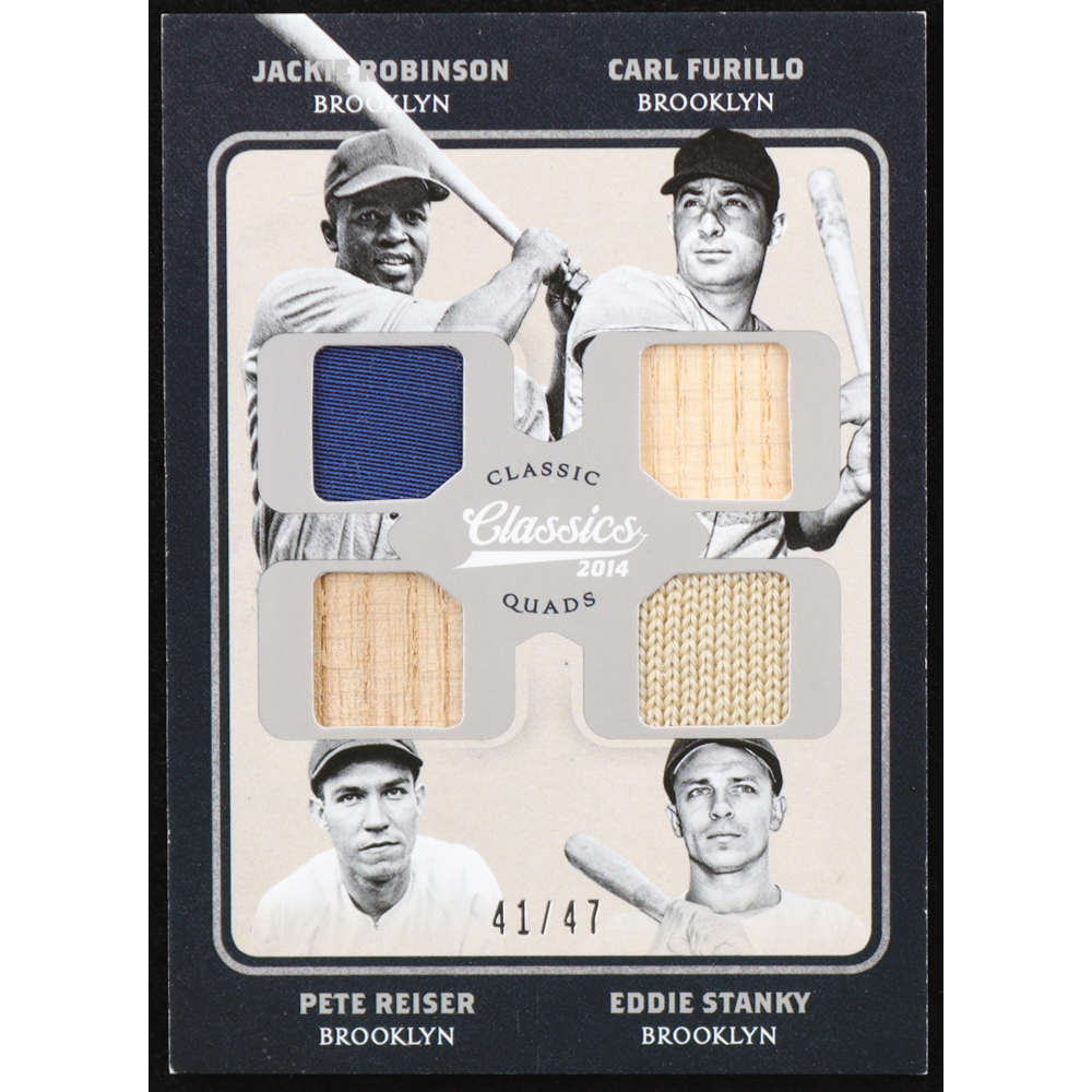 2014 Classics Classic Quads Jerseys #12 Carl Furillo / Eddie Stanky ...