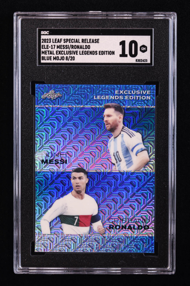 Lionel Messi / Cristiano Ronaldo 2023 Leaf Metal Special Release ...