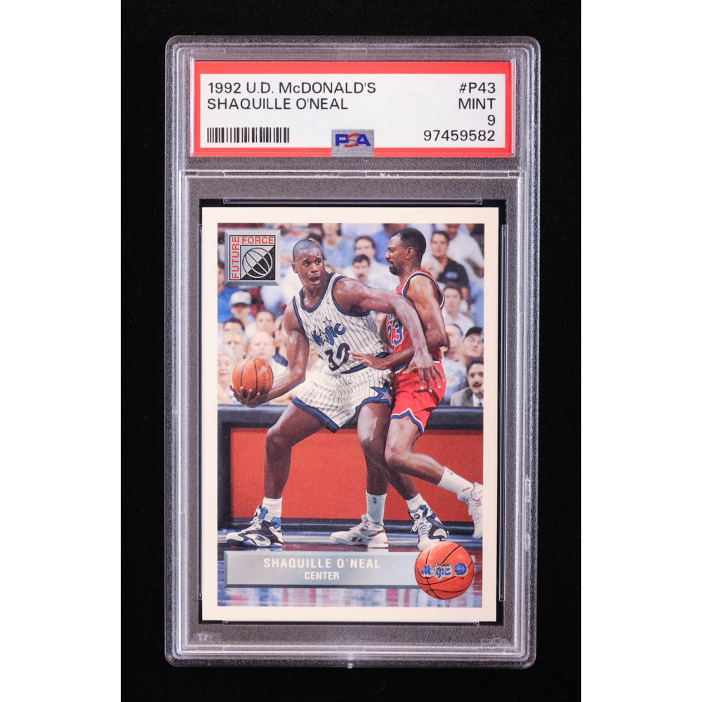 Shaquille O'Neal 1992-93 Upper Deck McDonald's #P43 RC (PSA 9 ...