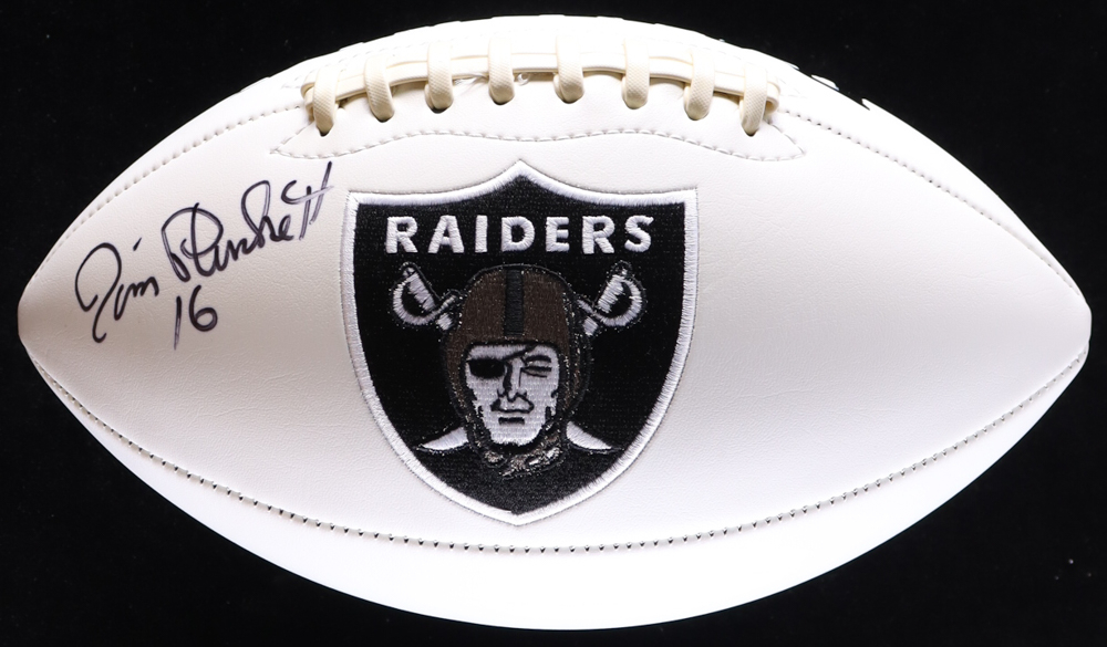 Jim Plunkett Signed Raiders Logo Football (Schwartz) | Pristine Auction