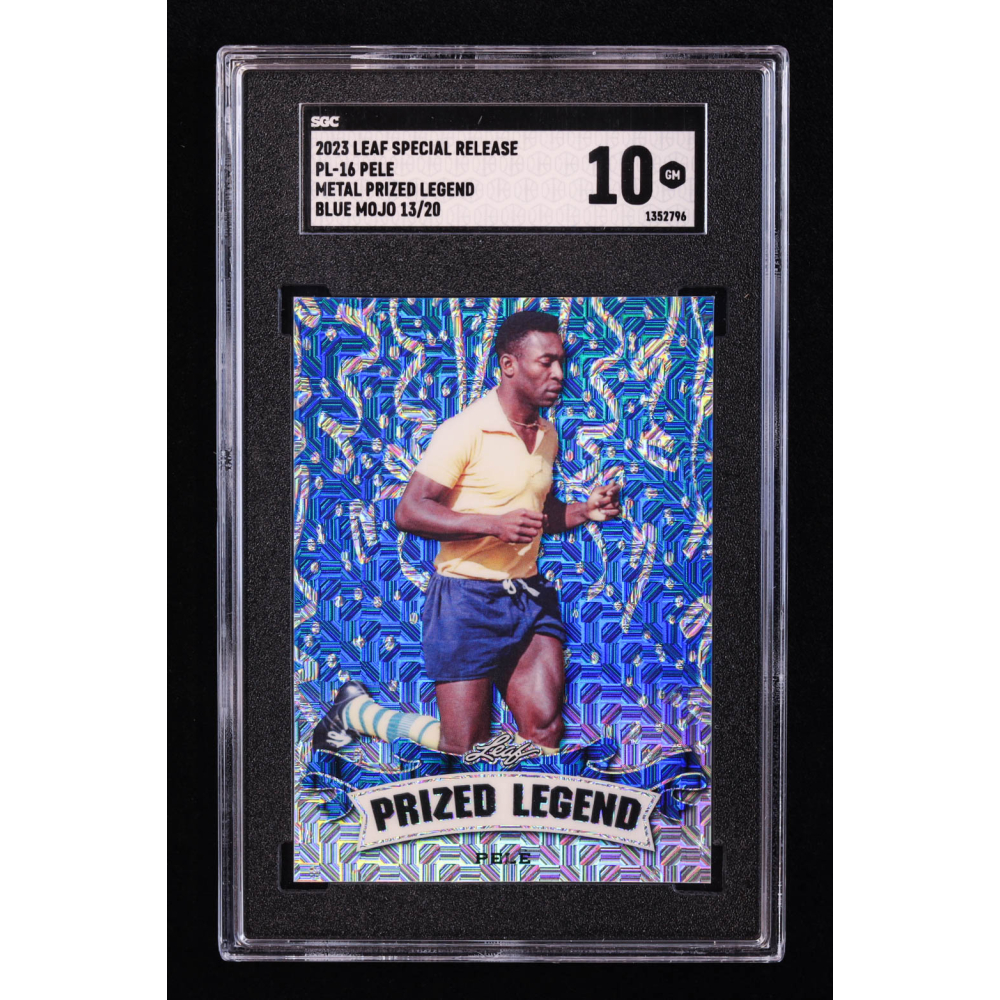 Pele 2023 Leaf Metal Special Release Prized Legend Mojo Blue #PL16 #13/ ...