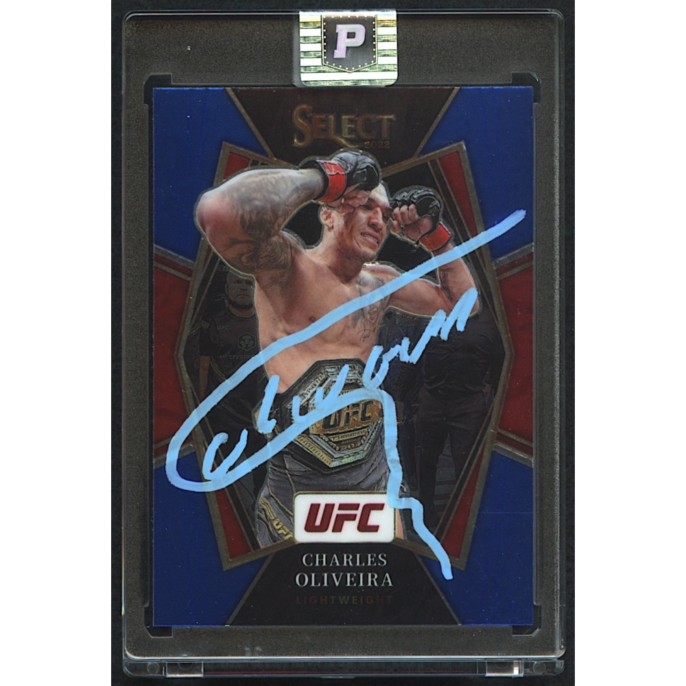 Charles Oliveira Signed 2022 Select UFC Blue #141 (PA Encapsulated ...