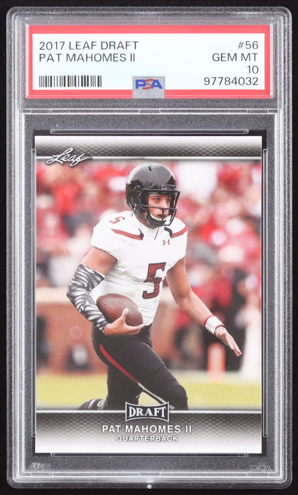Patrick Mahomes II 2017 Leaf Draft #56 RC (PSA 10) | Pristine Auction