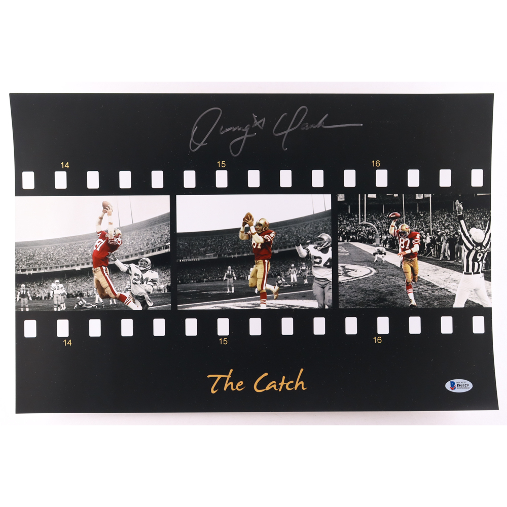 Dwight Clark Signed "The Catch" 49ers 12x18 Photo (Beckett) | Pristine ...