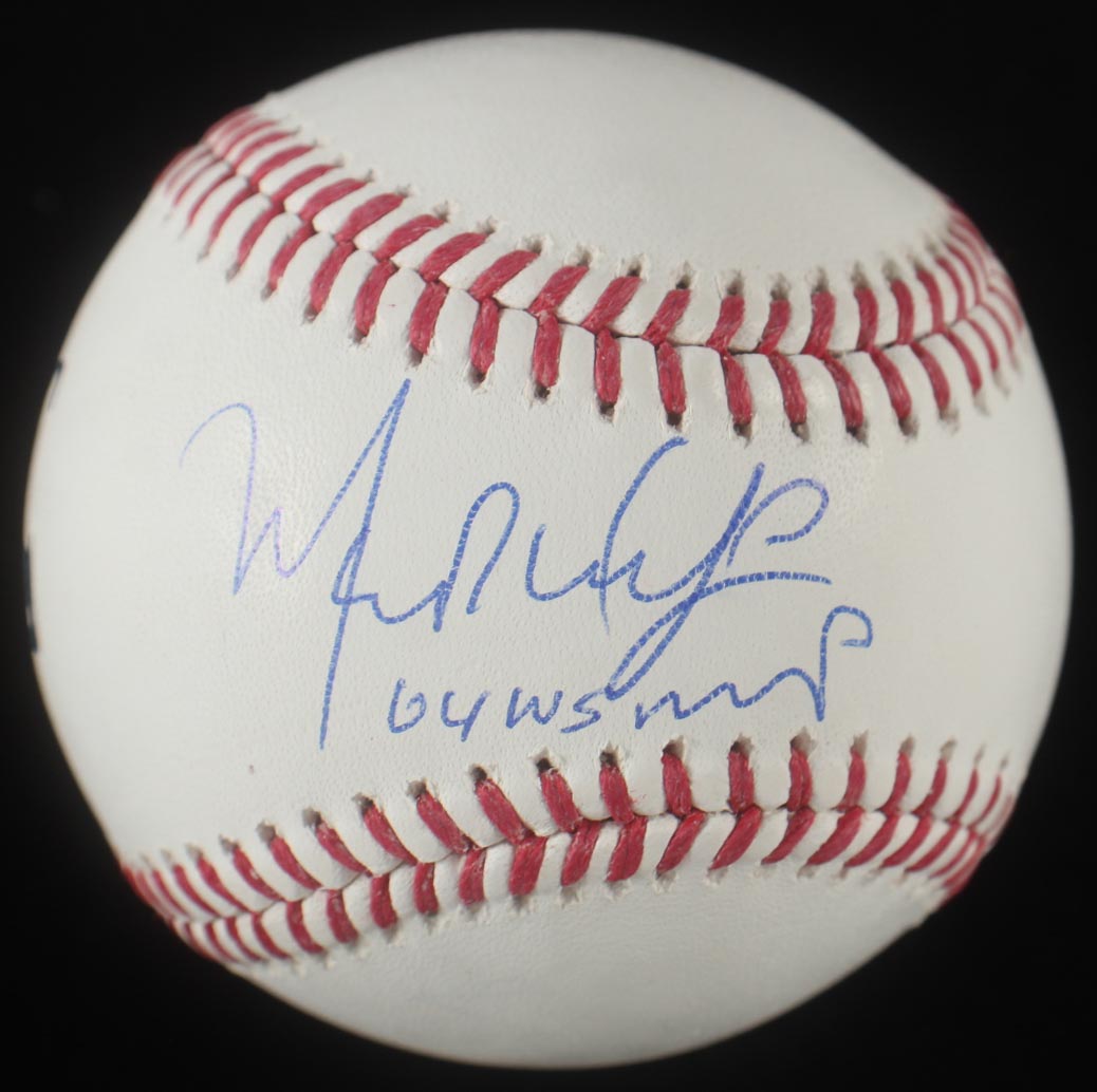 Manny Ramirez Signed OML Baseball Inscribed "04 WS MVP" (Beckett ...