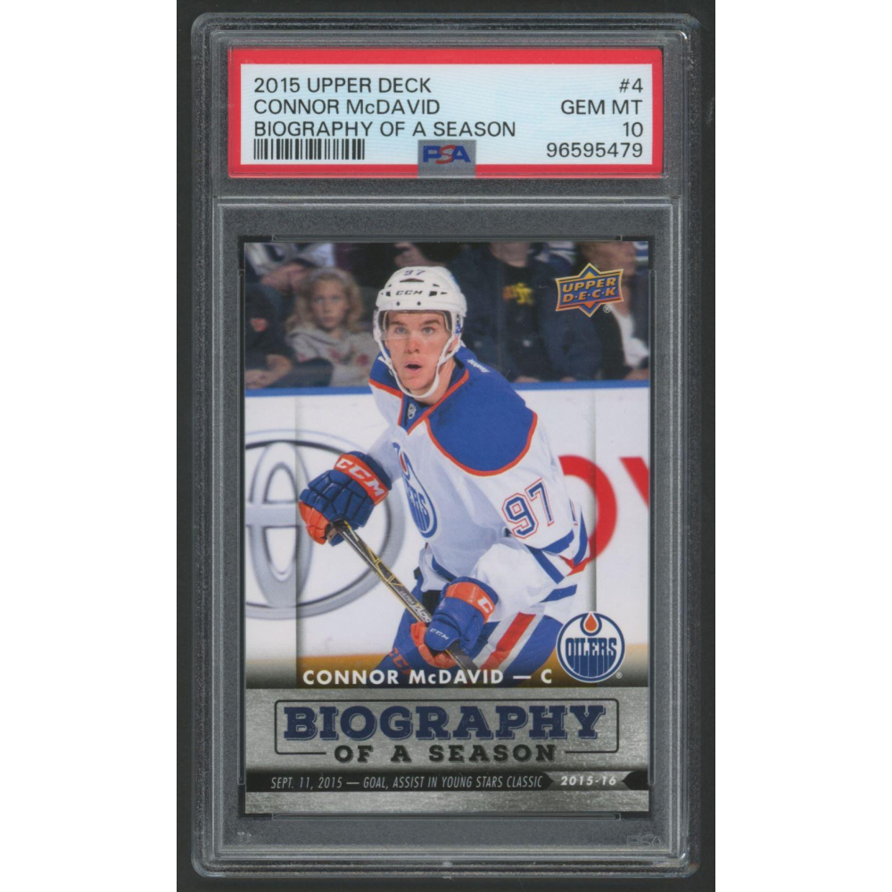 Connor McDavid 2015-16 Upper Deck Connor McDavid Collection #4 (PSA 10 ...