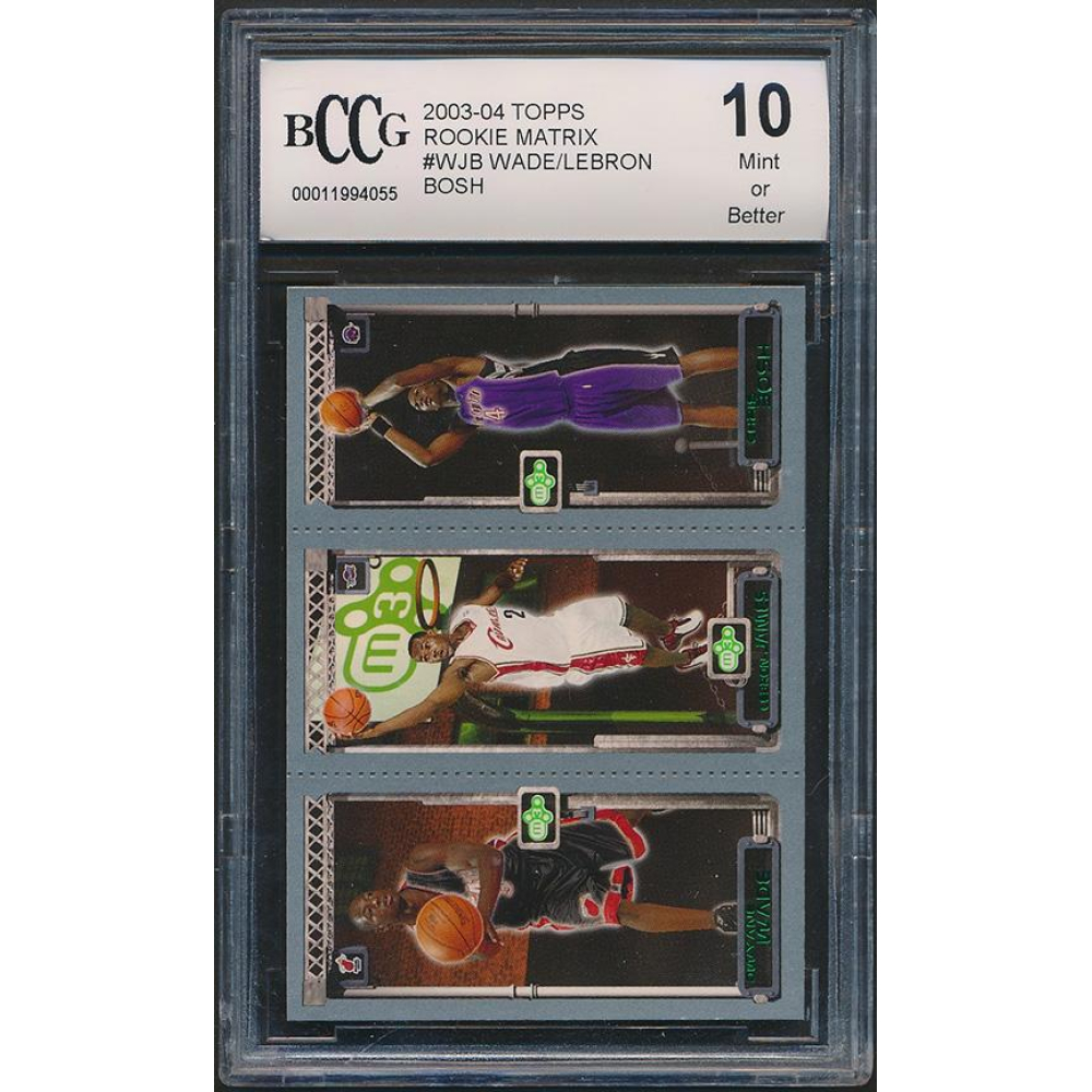 LeBron James 111 RC / Chris Bosh 114 / Dwyane Wade 115 RC 2003-04 Topps ...