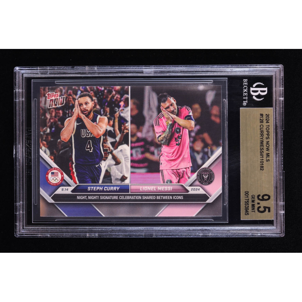 Steph Curry / Lionel Messi 2024 Topps Now MLS #128 (BGS 9.5) | Pristine ...
