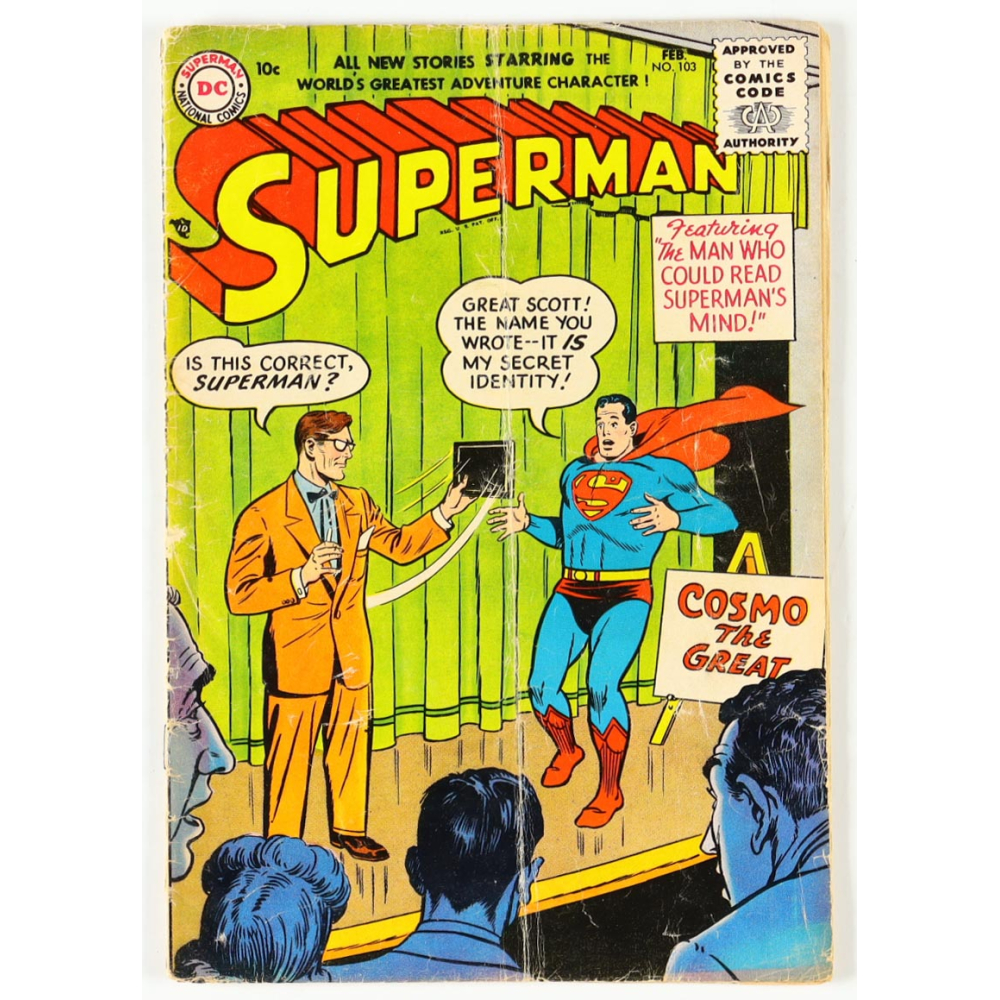 1956 "Superman" Issue #103 DC Comic Book | Pristine Auction