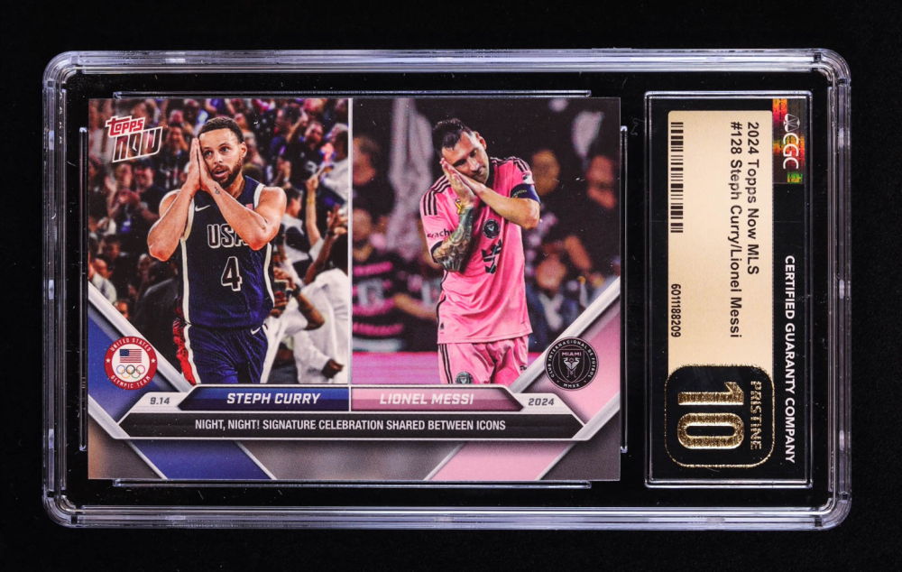 Steph Curry / Lionel Messi 2024 Topps Now MLS #128 (CGC 10 | Pristine ...