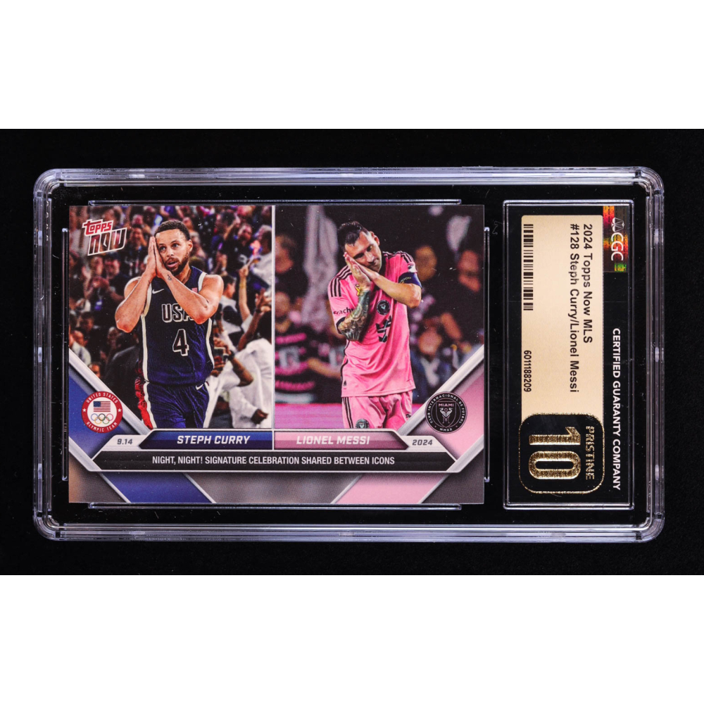 Steph Curry / Lionel Messi 2024 Topps Now MLS #128 (CGC 10 | Pristine ...