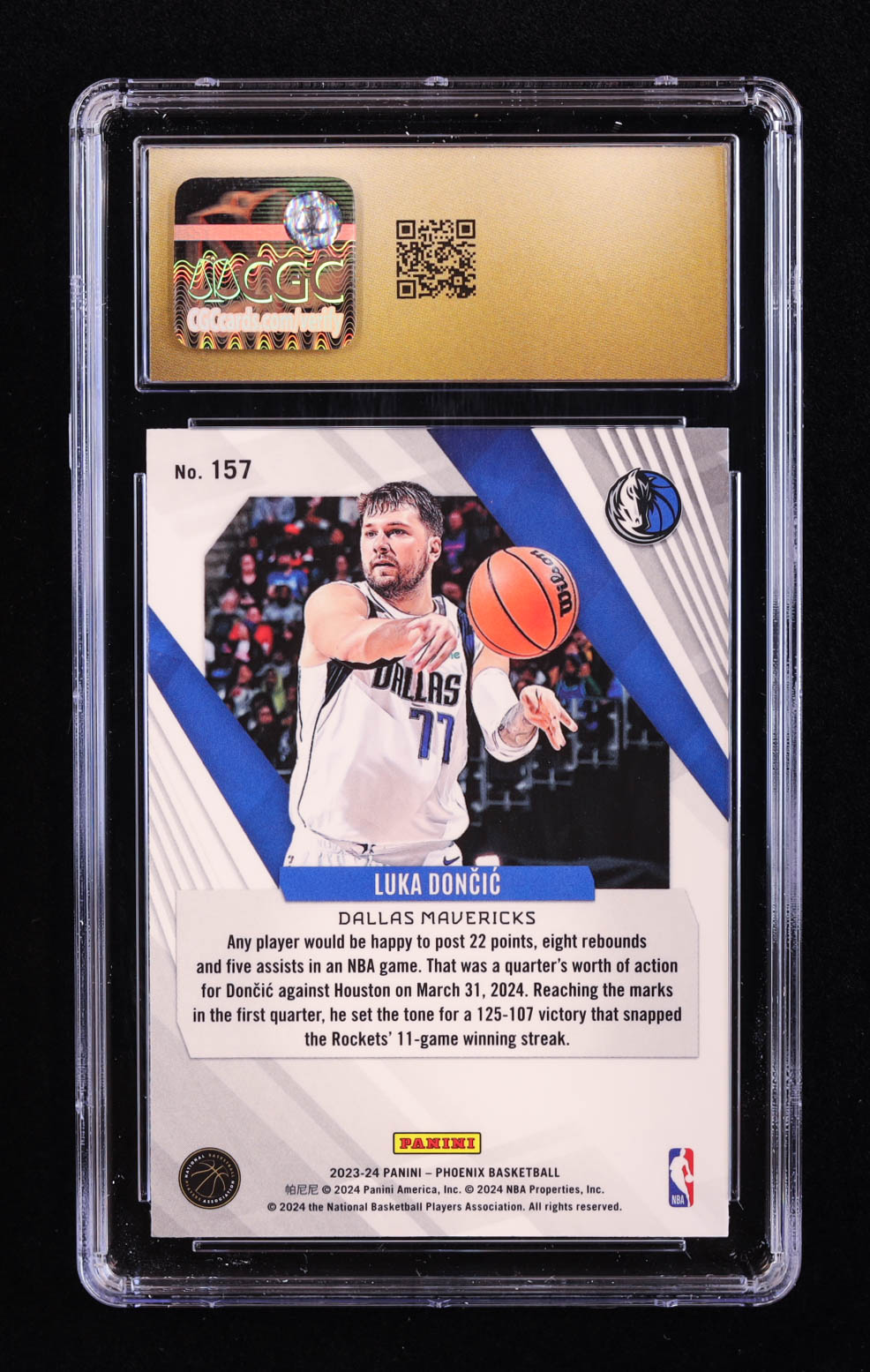 Luka Doncic 2023-24 Panini Phoenix Red Ice #257 (CGC 10 | Pristine ...