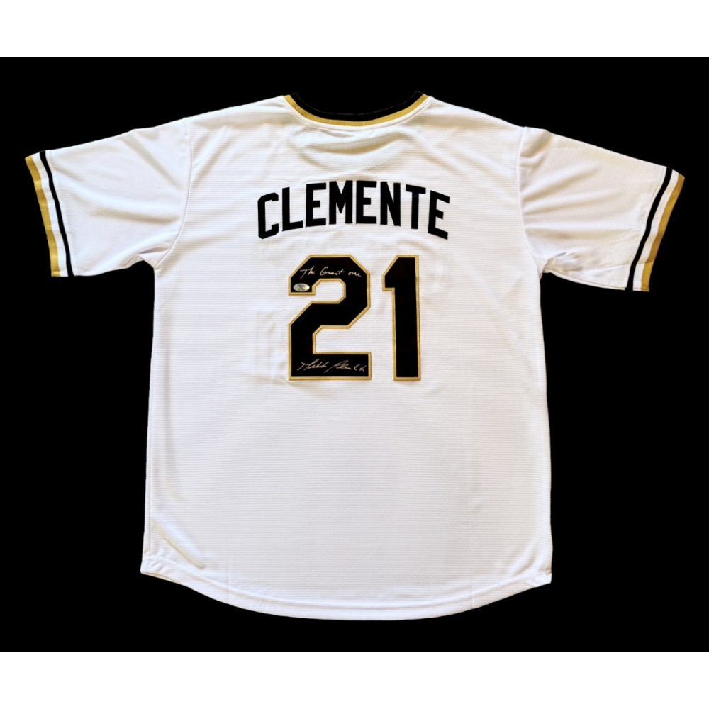 Roberto Clemente Jr. Signed "Roberto Clemente" Jersey Inscribed "The ...