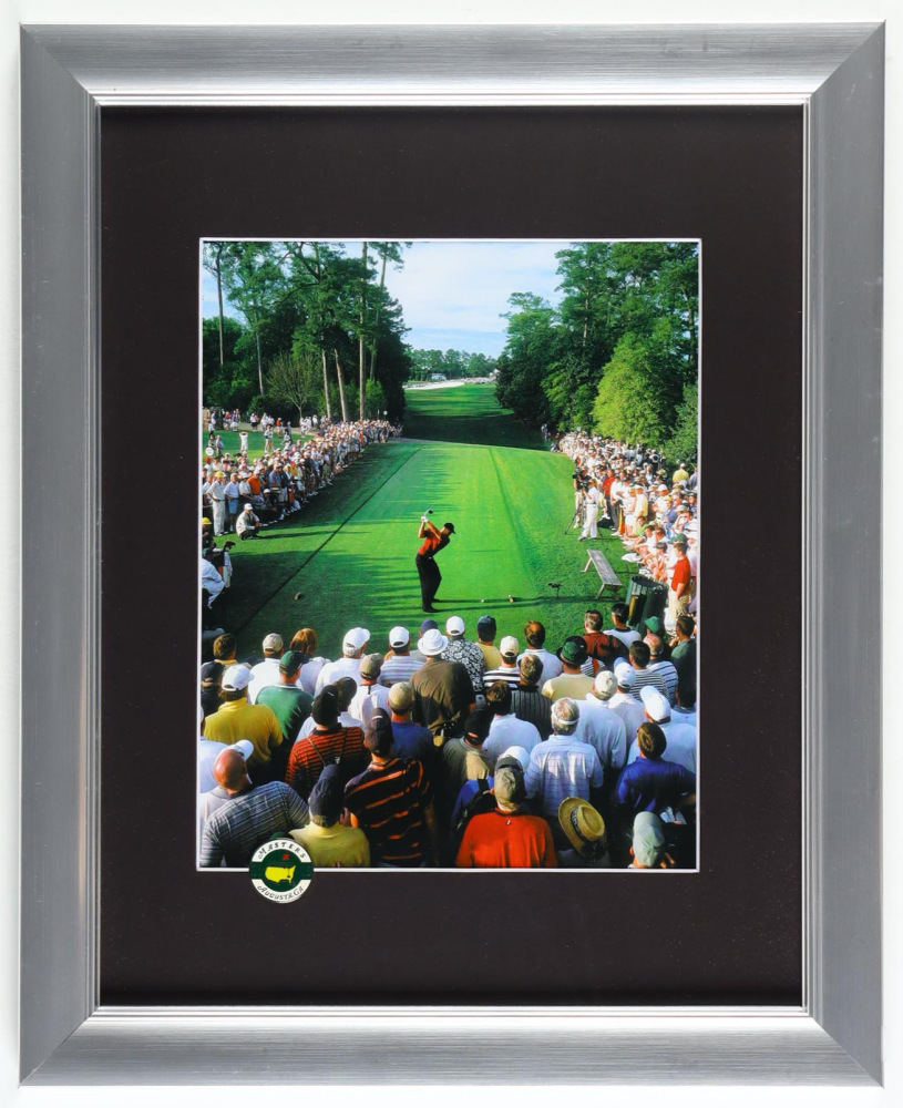 Tiger Woods "On The 18th Tee" Masters Tournament Custom Framed Photo ...