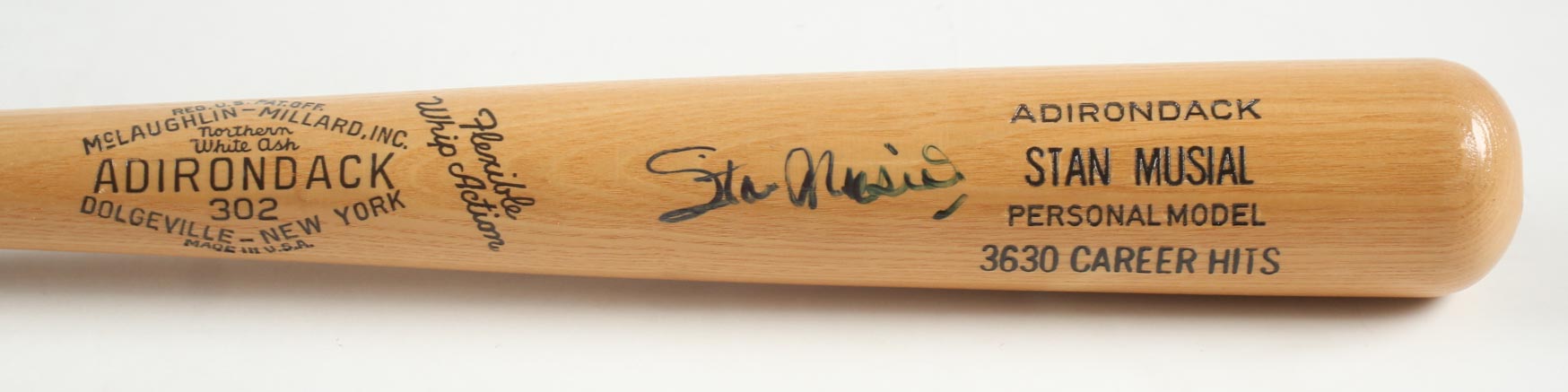 Stan Musial Signed Adirondack Player Model Baseball Bat (JSA ...