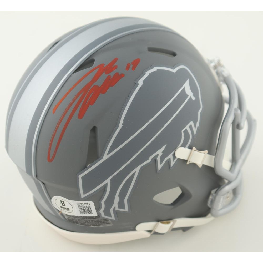 Josh Allen Signed Bills Slate Alternate Speed Mini Helmet (Beckett ...