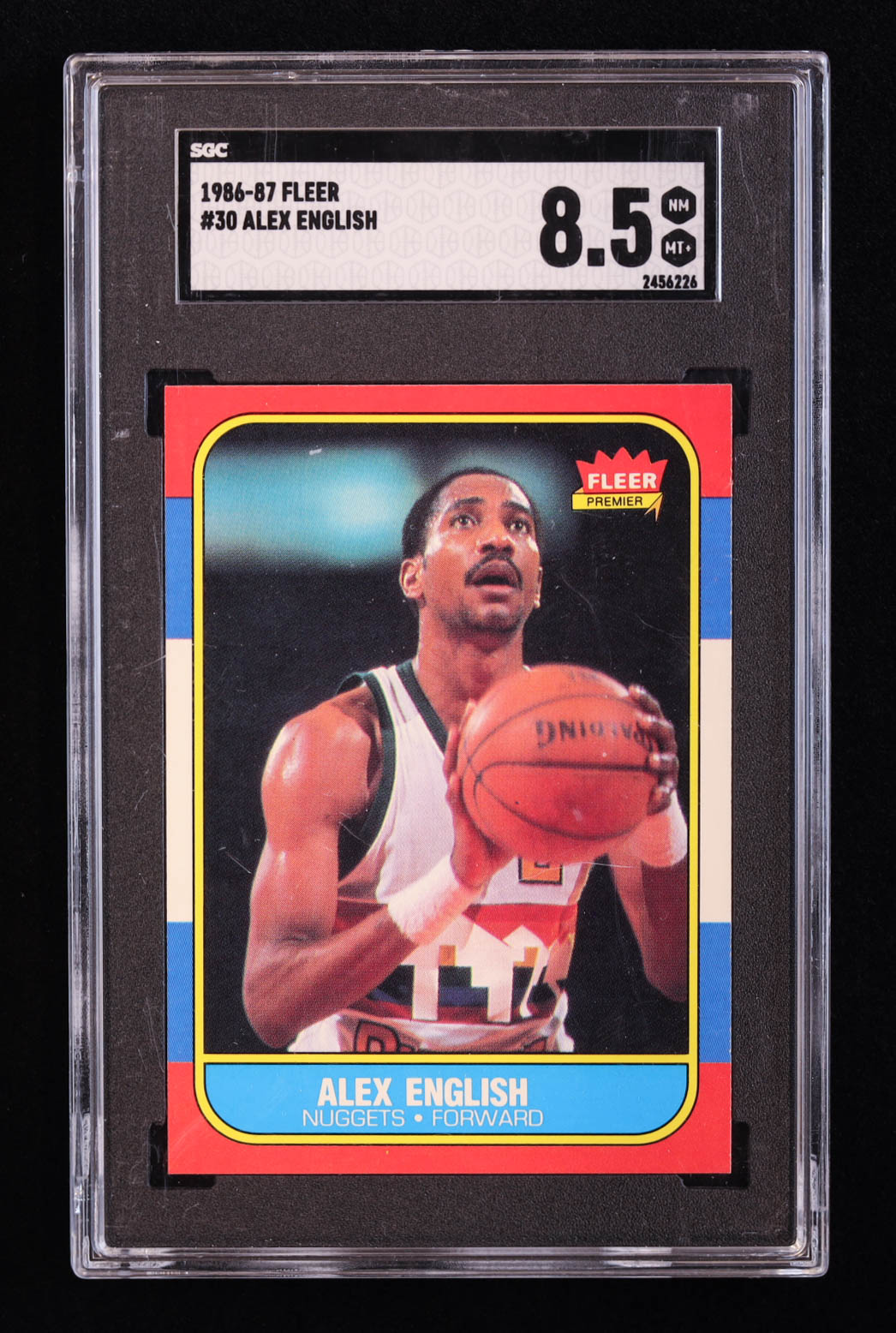 Alex English 1986-87 Fleer #30 (SGC 8.5) | Pristine Auction