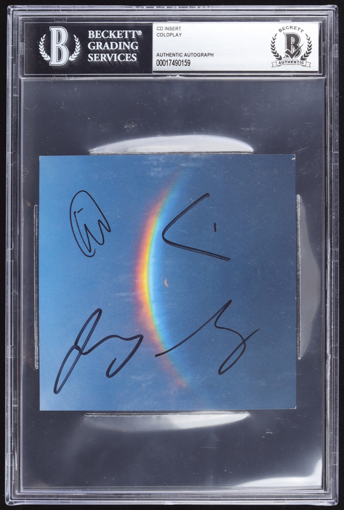 Coldplay "Moon Music" CD Insert Band-Signed By (4) With Chris Martin ...