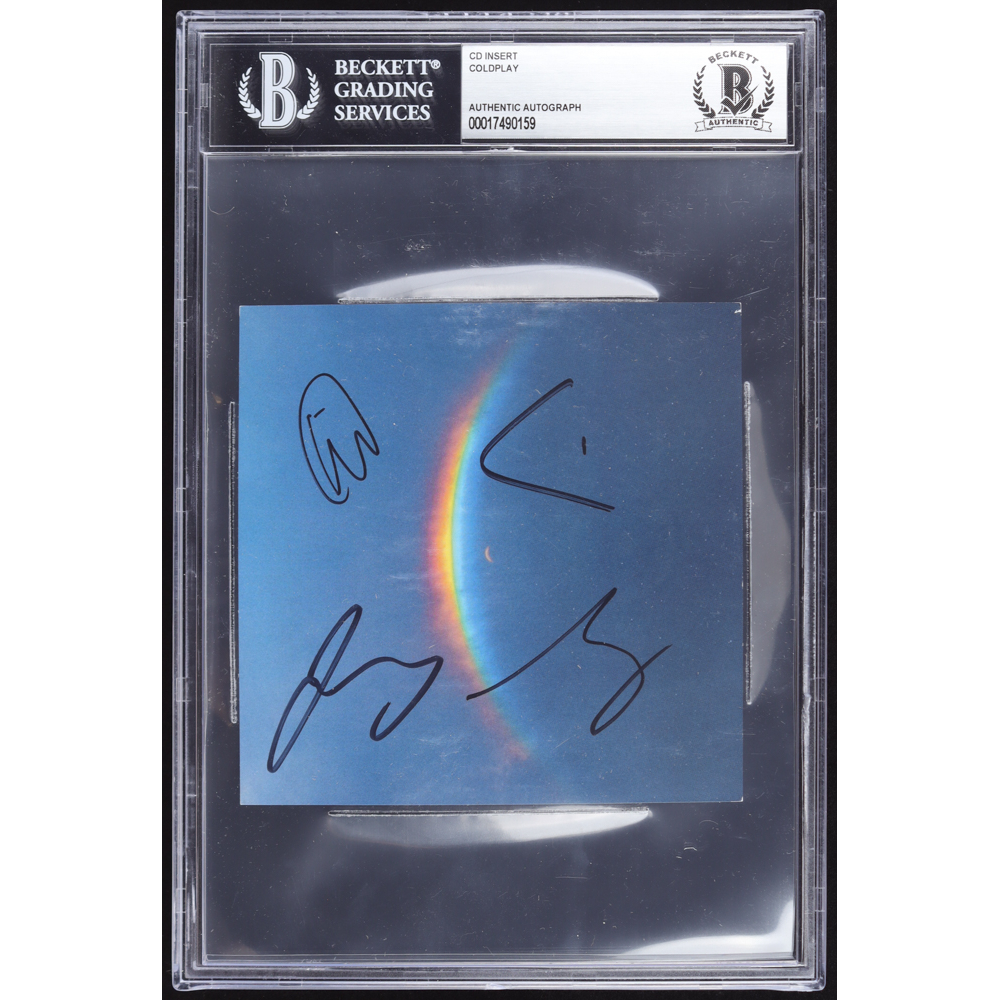 Coldplay "Moon Music" CD Insert Band-Signed By (4) With Chris Martin ...