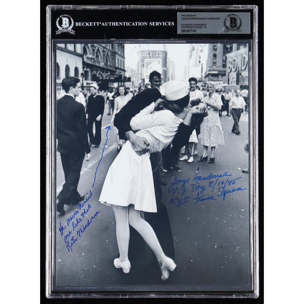 George Mendonsa & Rita Mendonsa Signed "VJ Day" Iconic New York Times ...