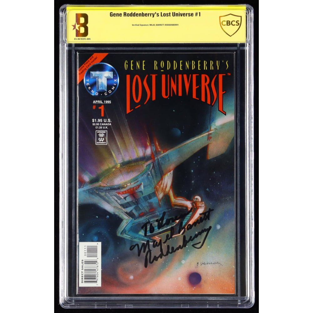 Majel Barrett-Roddenberry Signed 1995 "Gene Roddenberry's Lost Universe ...