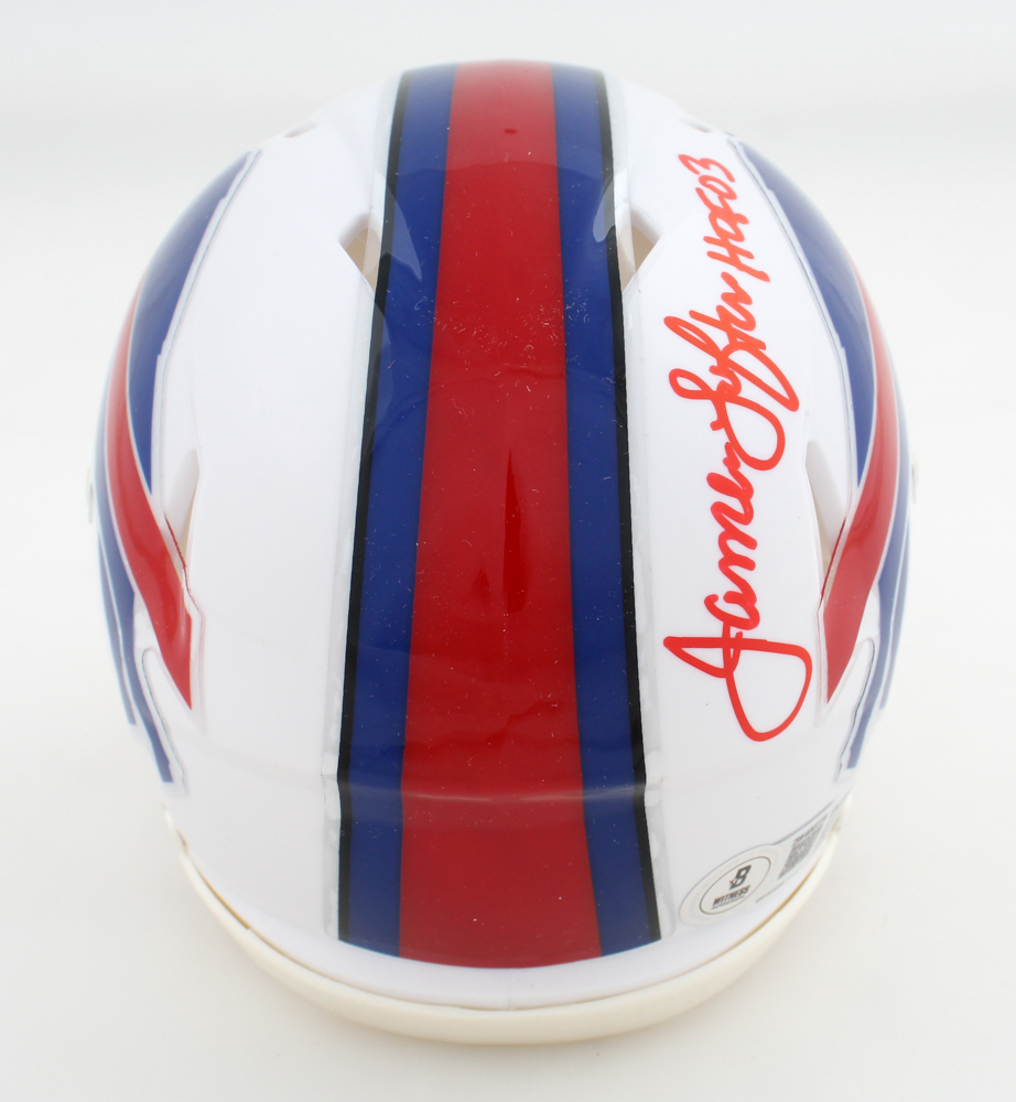 James Lofton Signed Bills Speed Mini Helmet Inscribed "HOF 03" (Beckett ...