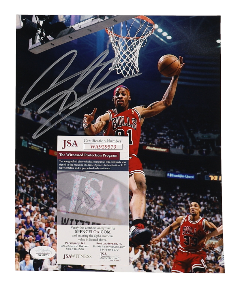 Dennis Rodman Signed Bulls 8x10 Photo (JSA) | Pristine Auction