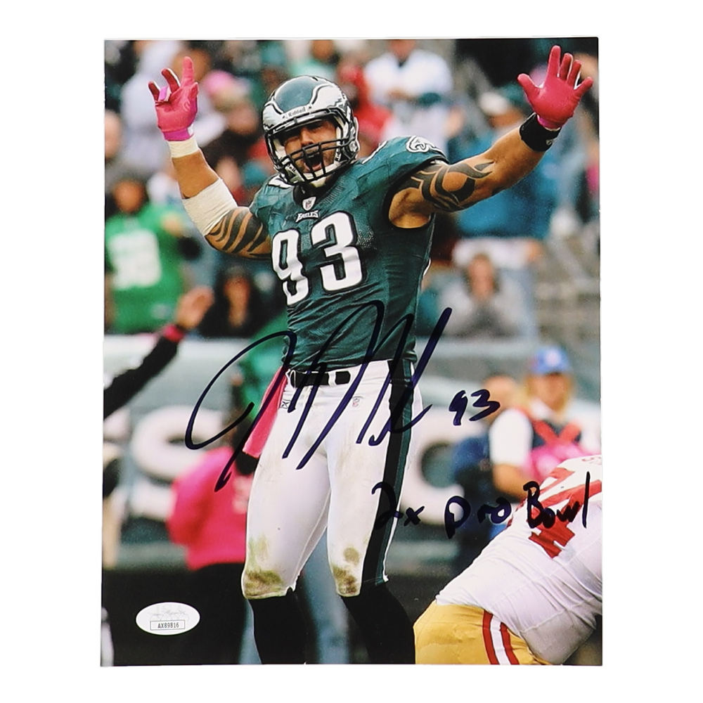 Jason Babin Signed Eagles 8x10 Photo Inscribed "2x Pro Bowl" (JSA ...