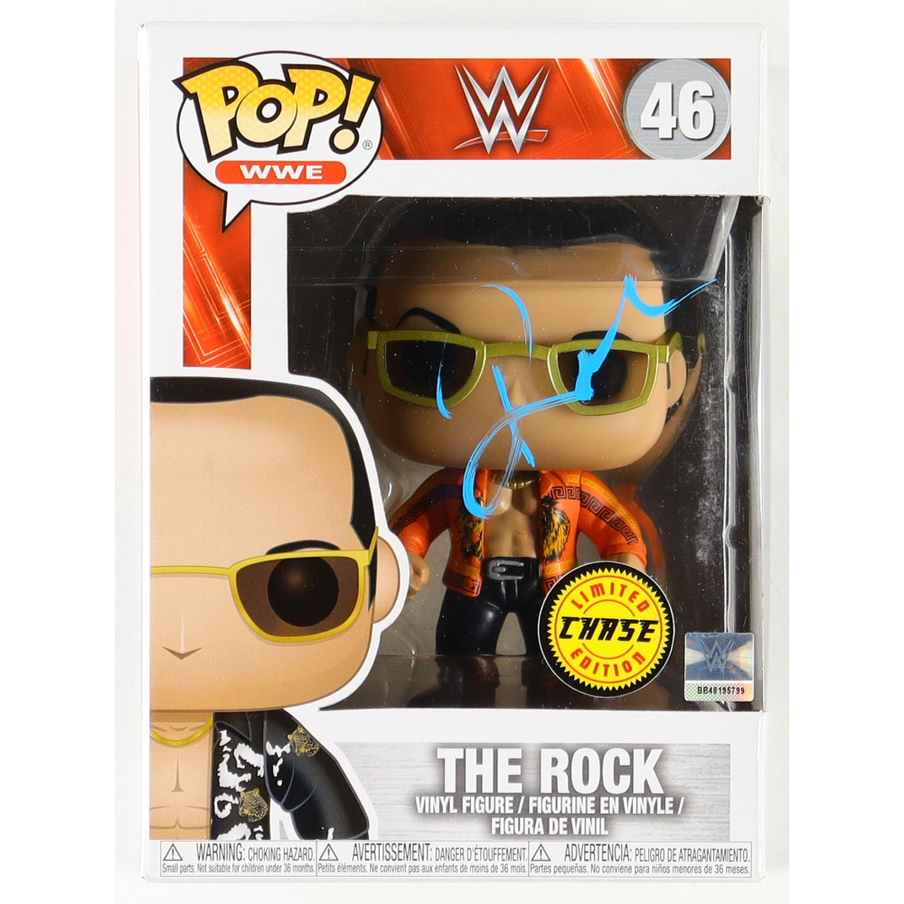 The Rock Signed WWE #46 Funko Pop! Vinyl Figure (ACOA) | Pristine Auction