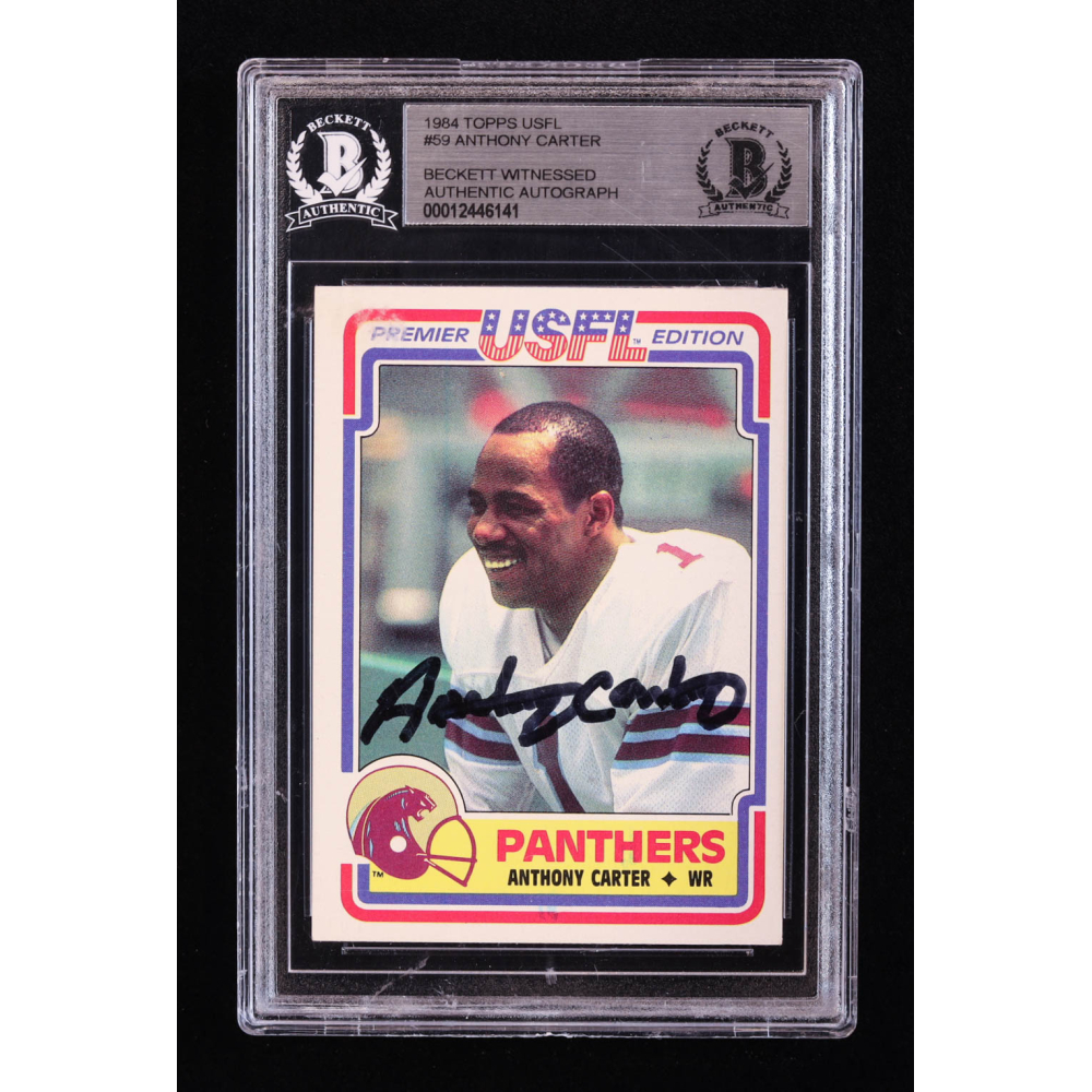 Anthony Carter Signed 1984 Topps USFL #59 (BGS) | Pristine Auction