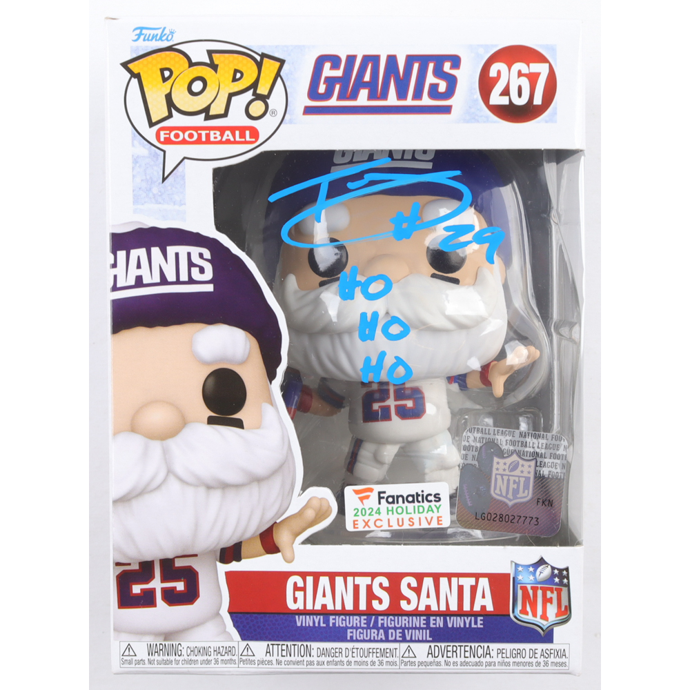 Tyrone Tracy Jr. Signed Giants #267 Giants Santa Funko Pop! Vinyl Figure Inscribed "Ho Ho Ho ...