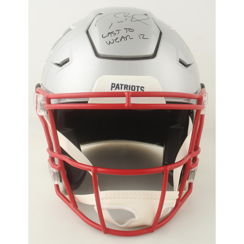 Tom Brady Signed Patriots Full-Size Authentic On-Field Speedflex Helmet ...