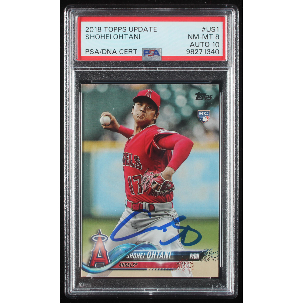 Shohei Ohtani Signed 2018 Topps Update #US1 (PSA 8 | Autograph Graded ...