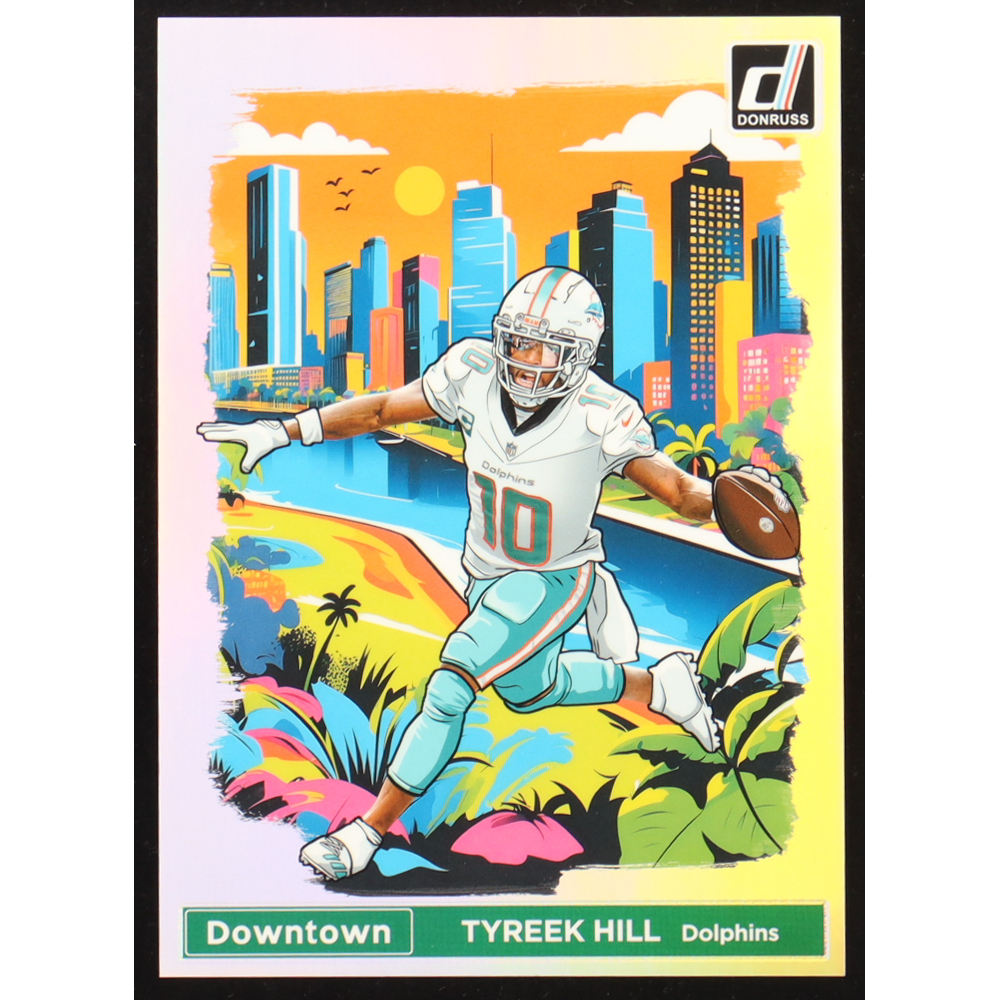 Tyreek Hill 2024 Panini Donruss Football Oversized Downtown Jumbo #3 ...