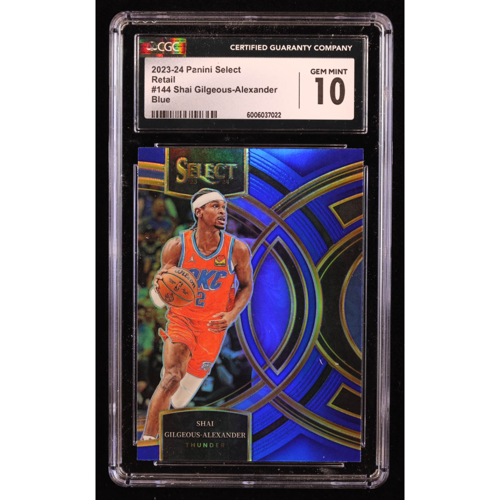 Shai Gilgeous-Alexander 2023-24 Select Prizms Blue #144 (CGC 10 ...
