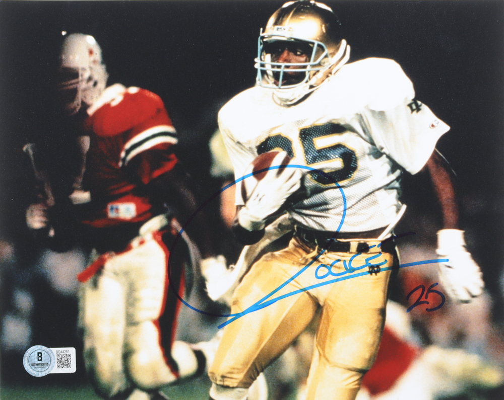 Raghib "Rocket" Ismail Signed Notre Dame Fighting Irish 8x10 Photo ...