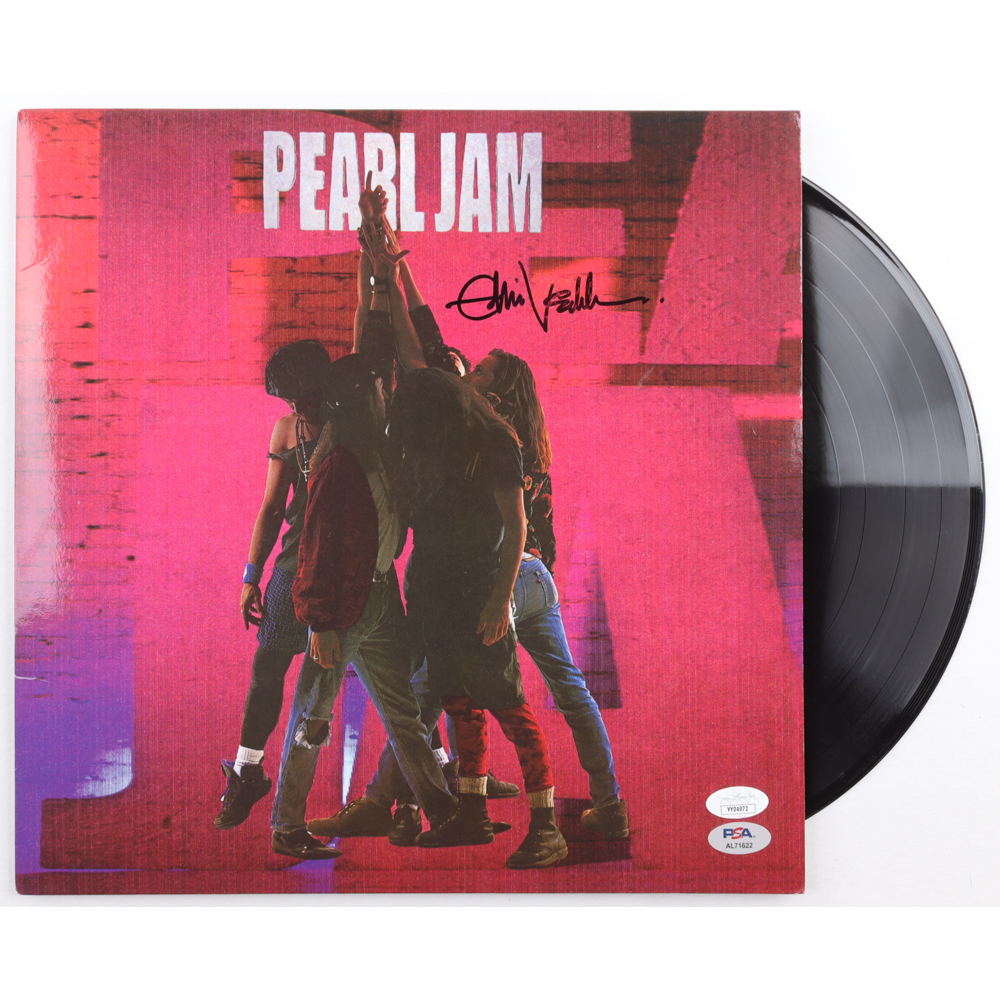 Eddie Vedder Signed "Ten" Remastered LP Vinyl Record Album (JSA & PSA ...