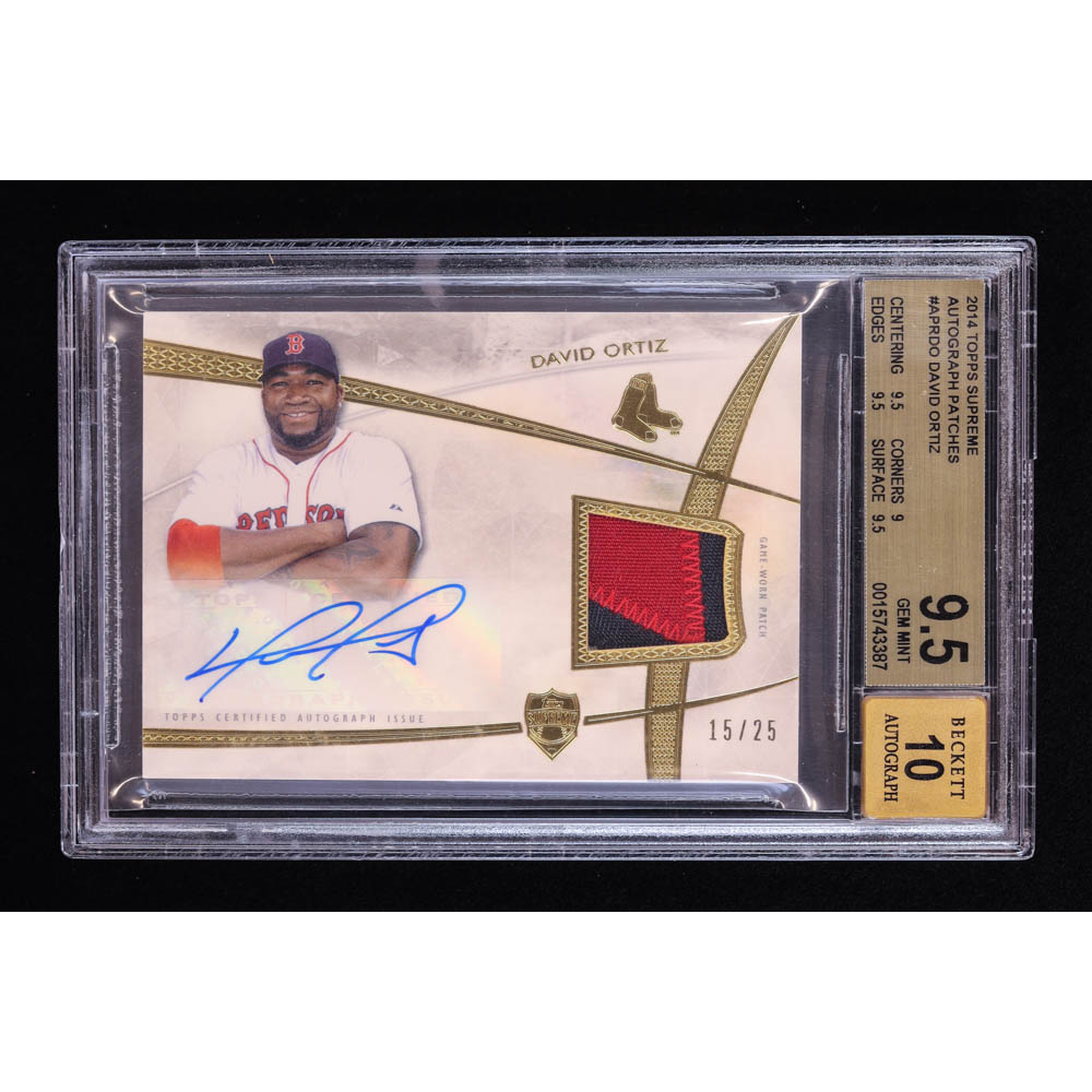 David Ortiz 2014 Topps Supreme Autograph Patches #APRDO #15/25 (BGS 9.5 ...