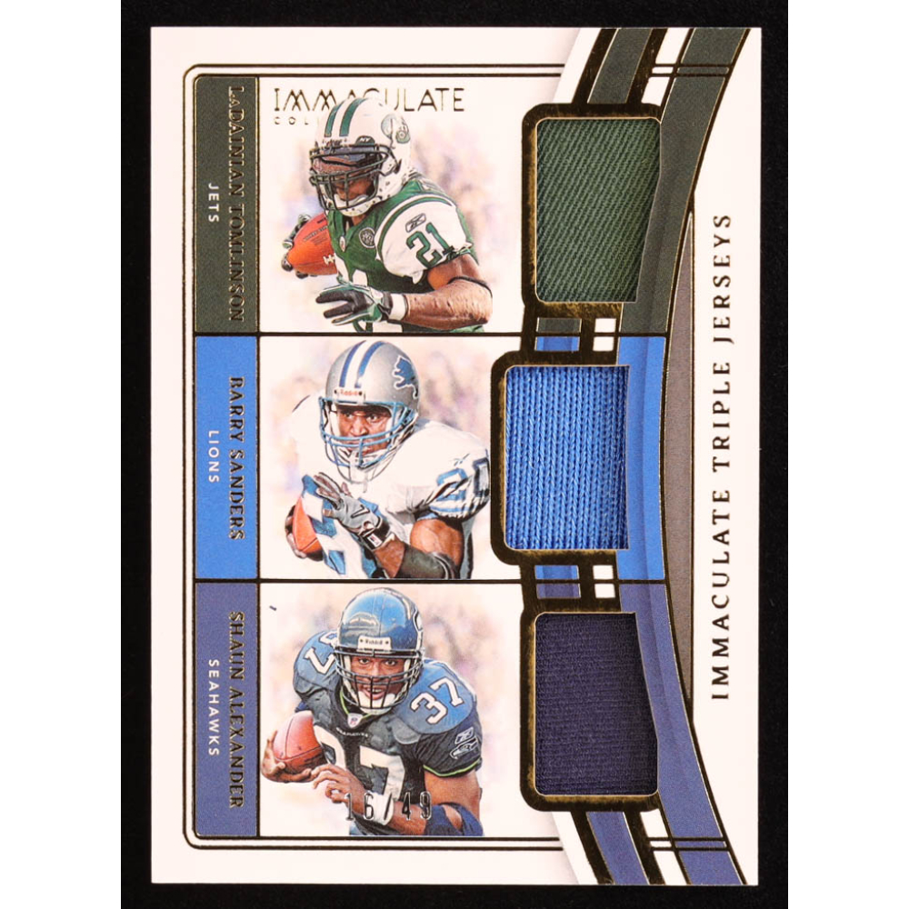 LaDainian Tomlinson / Barry Sanders / Shaun Alexander 2023 Immaculate ...