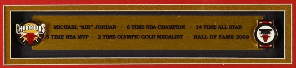 Michael Jordan Custom Framed Jersey Display With Official 1996 Central ...