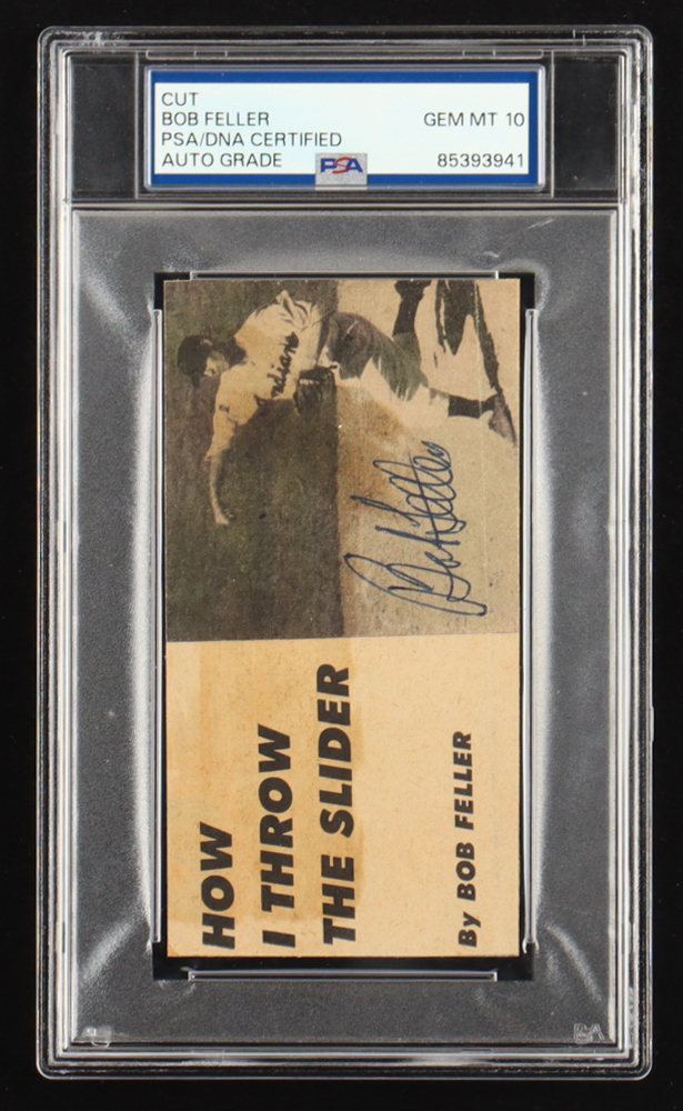 Bob Feller Signed Cut (PSA | Auto Grade 10) | Pristine Auction